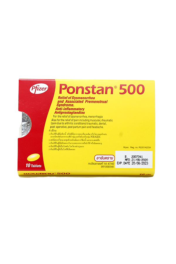 Pfizer Ponstan Mefanamic 500mg Cap 10's - LifePlus