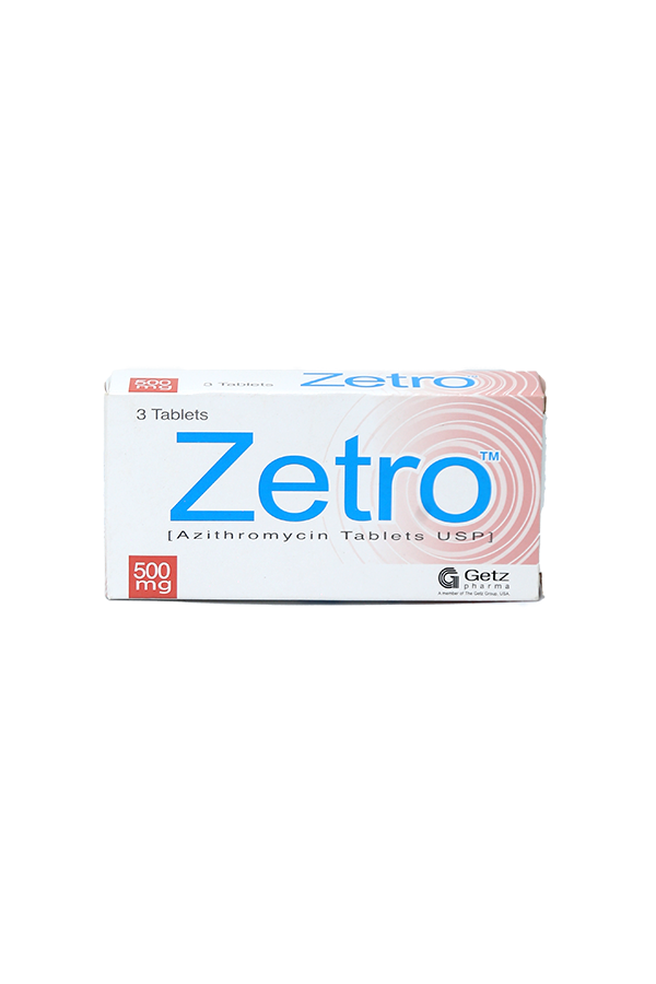 Getz Zetro Azithromycin Tab 500mg TP 3's - LifePlus