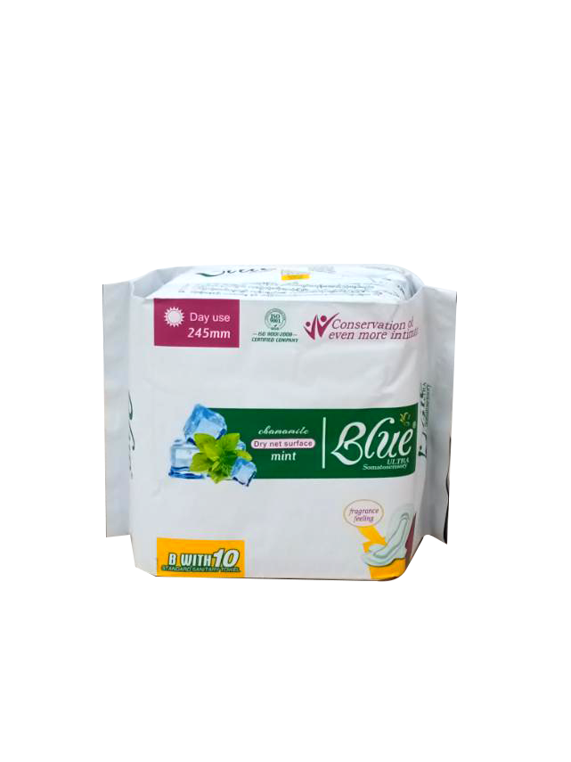 Blue Sanitary Ultra Mint #Day 245mm 10's - LifePlus