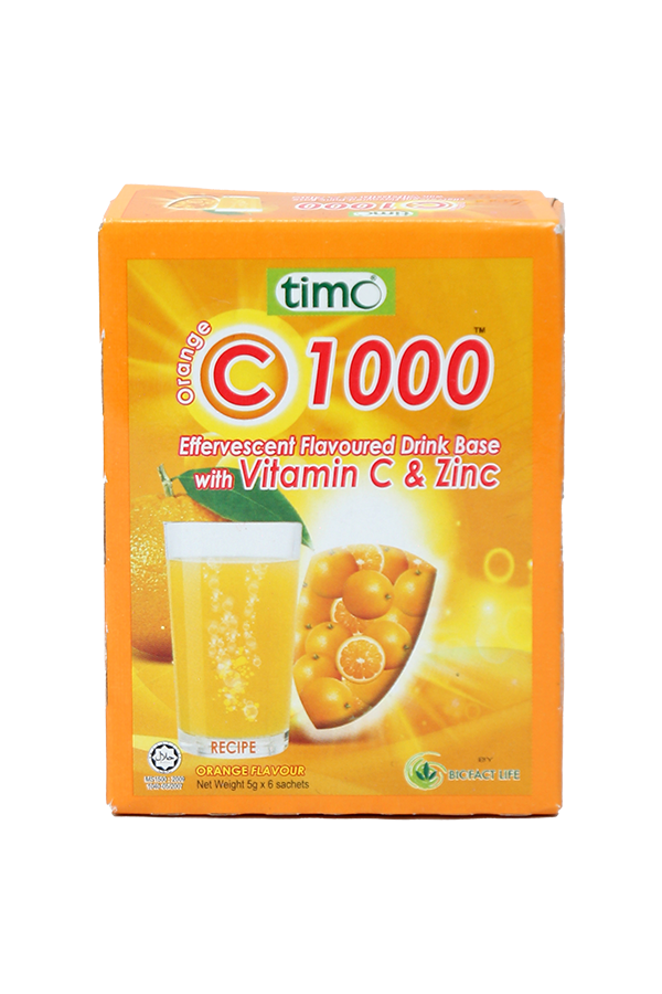 Timo Orange C 1000 Vitamin C & Zin 5g X 6's - LifePlus