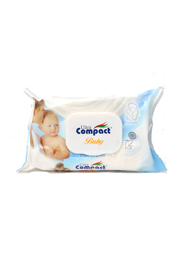 Ultra Compact Baby Wet Wipes PH 5.5 72's - LifePlus
