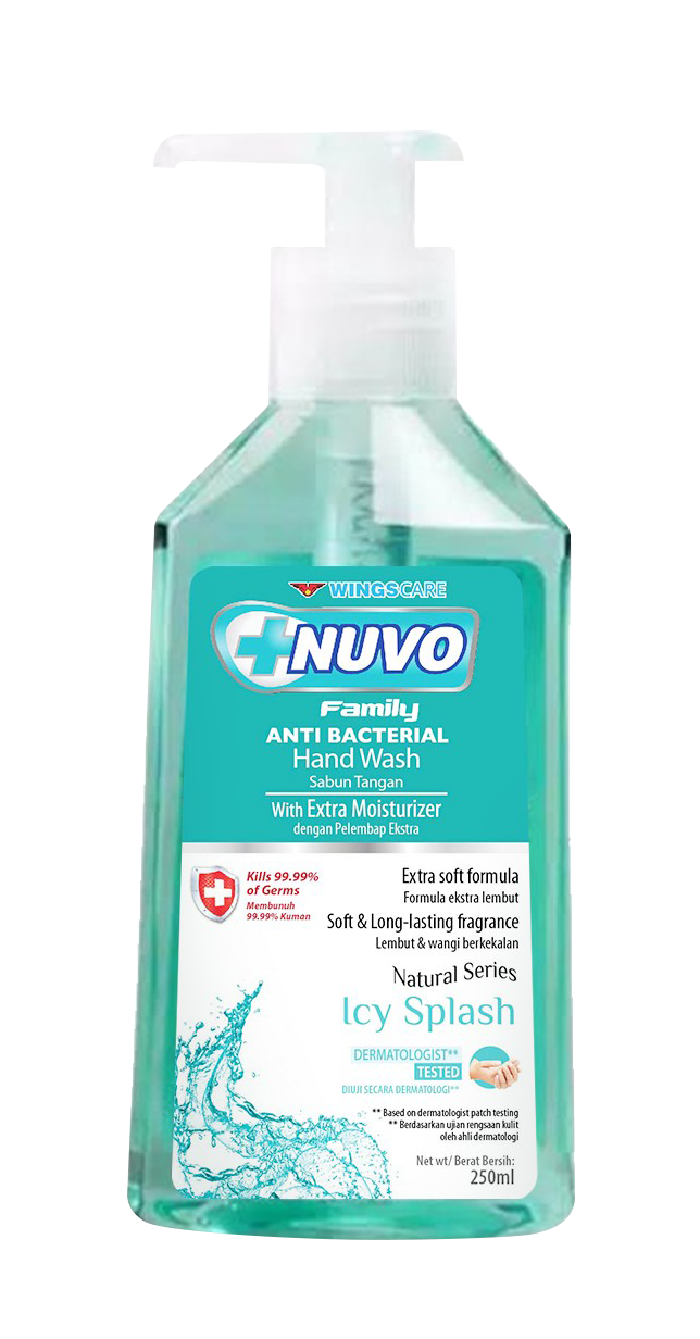 Nuvo Hand Wash Antibacterial #Icy Splash 250ml - LifePlus