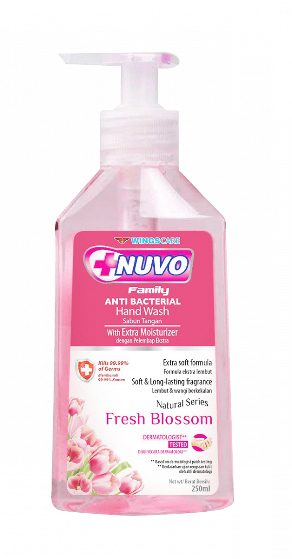 Nuvo Hand Wash Antibacterial #Fresh Blossom 250ml - LifePlus