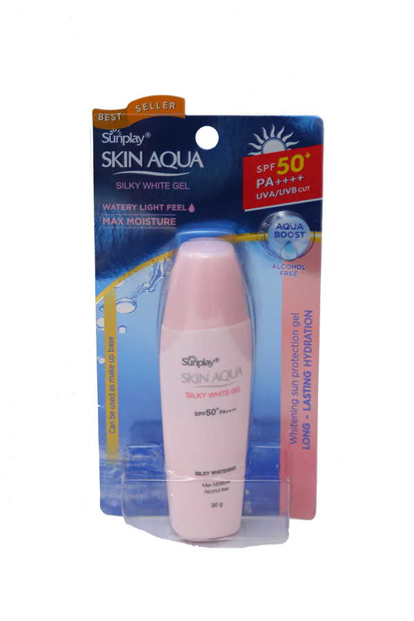 Sunplay Skin Aqua Silky White Gel Sunscreen SPF50PA #ROH-S041494 30g - LifePlus