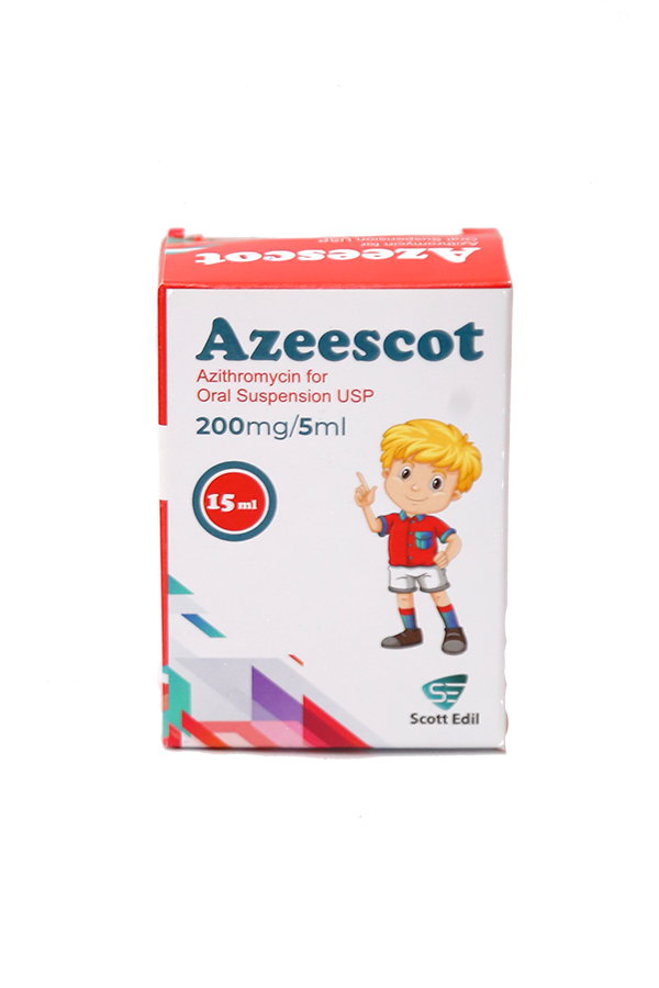 Azceescot Azithromycin Oral Suspension 200mg/5ml 15ml - LifePlus