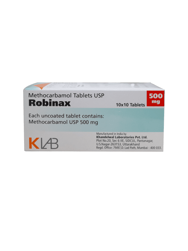 Robinax Methocarbamol 500mg Tab 10's - LifePlus