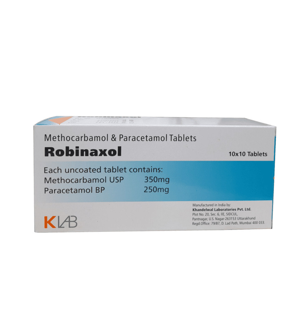 Robinaxol Methocarbamol 350mg & Paracetamol 250mg Tab 10's - LifePlus