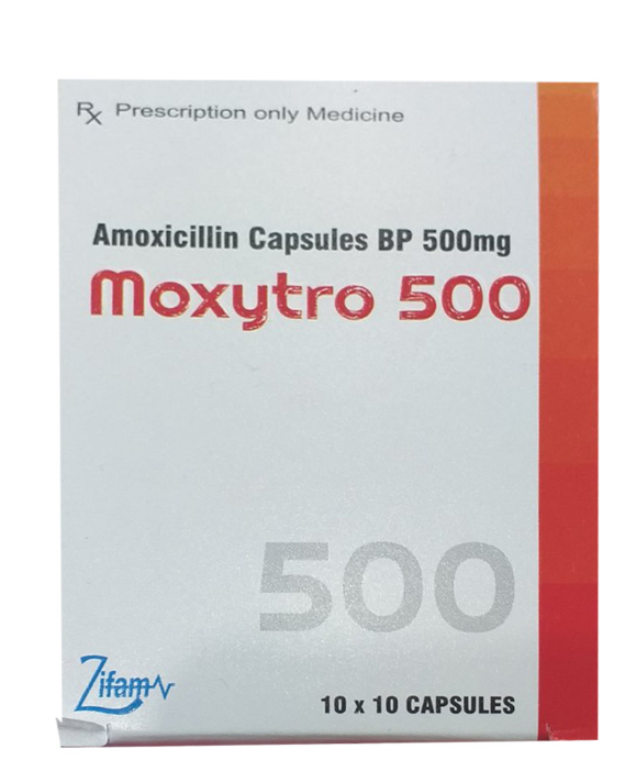 Moxytro Amoxicillin BP 500mg 10's - LifePlus Pharmacy