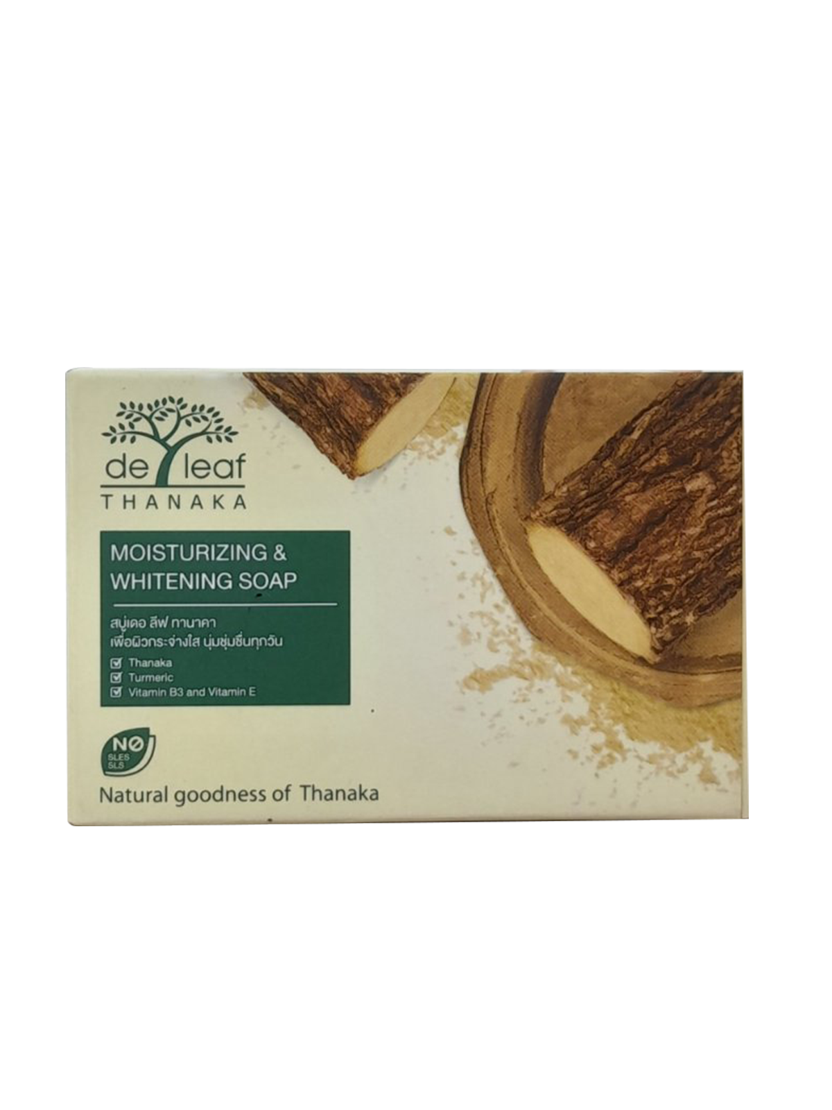 De Leaf Bar Soap Moisturizing & Whitening #Thanakha 100g - LifePlus