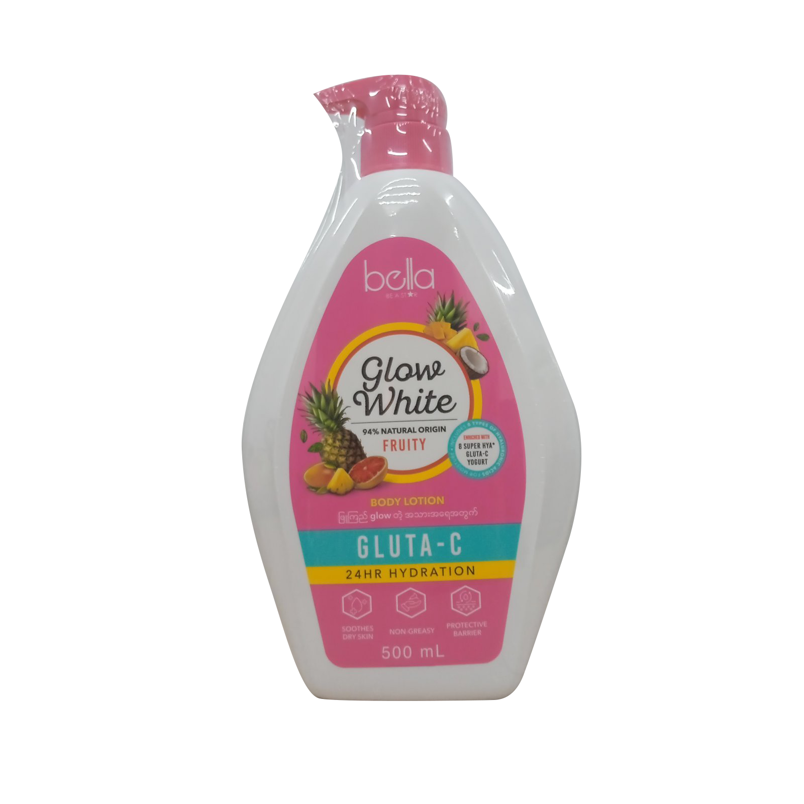 Bella Body Lotion Glow White Gluta-C #Fruity 500ml - LifePlus