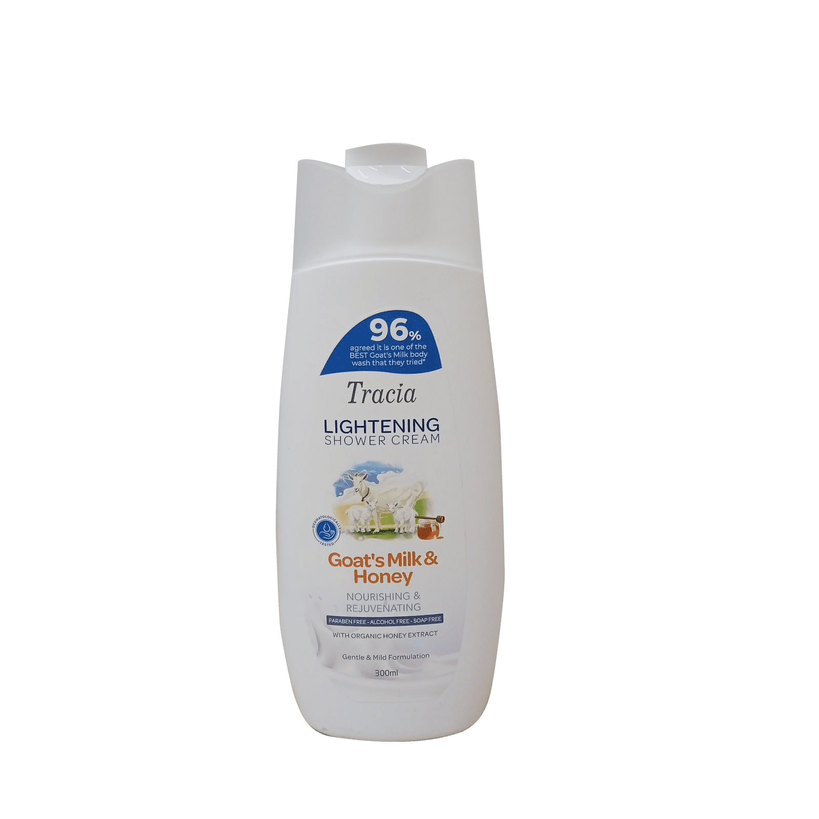 Tracia Shower Cream Lightening #Goat's Milk & Honey 300ml - LifePlus