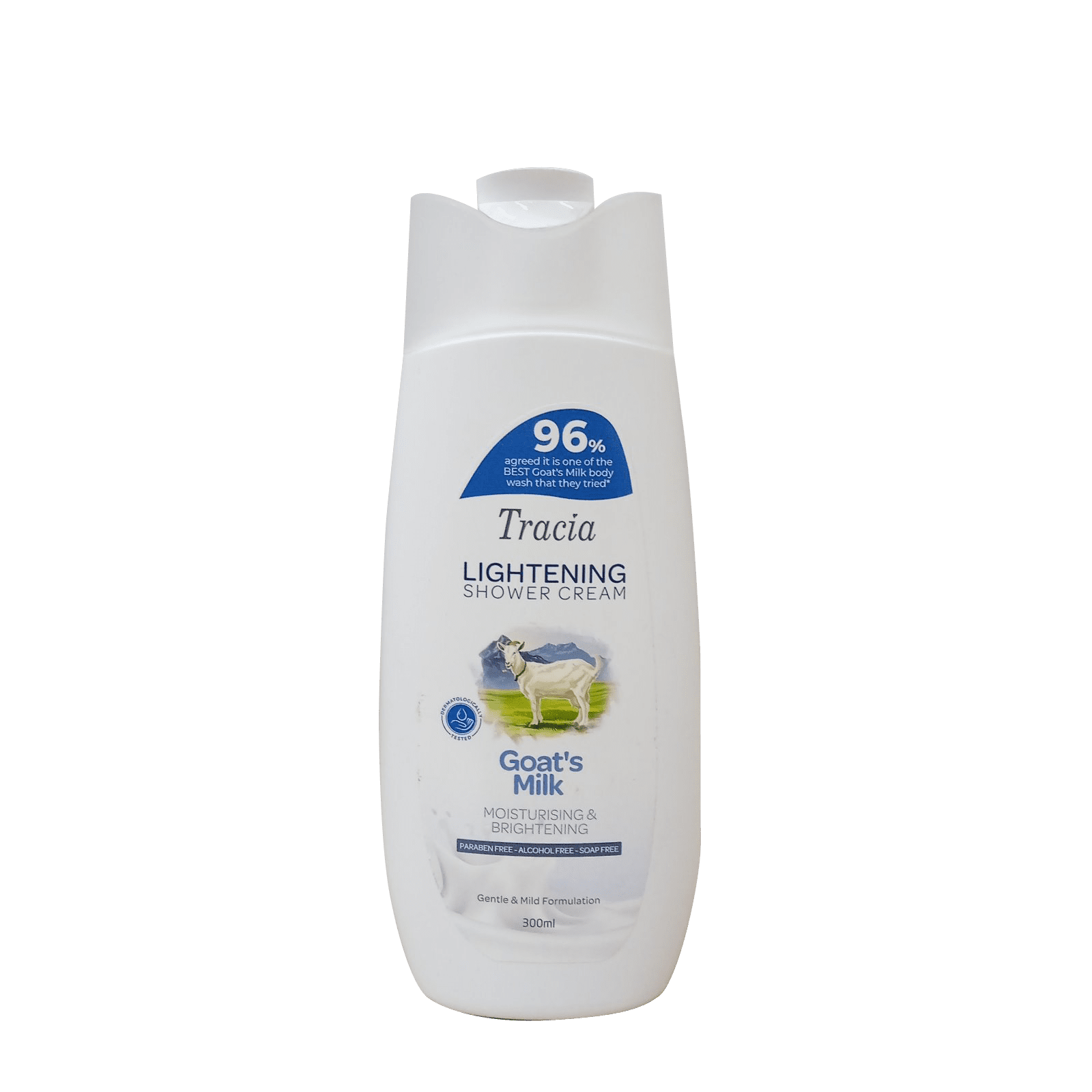 Tracia Shower Cream Lightening #Goat's Milk 300ml - LifePlus