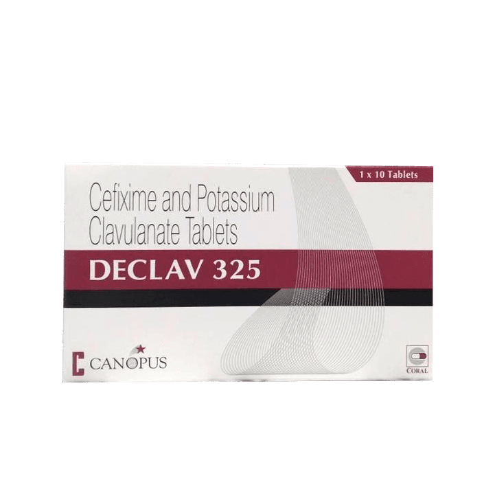 Declav 325 Cefixime And Potassium Clavulanate Tab 10's - LifePlus Pharmacy