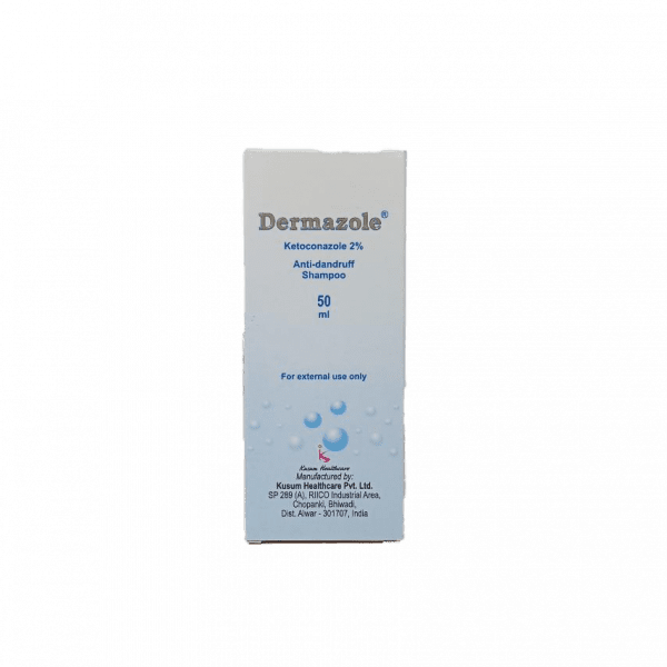 Dermazole Anti-Dandruff Shampoo Ketaconazole 2% 50ml - LifePlus Pharmacy